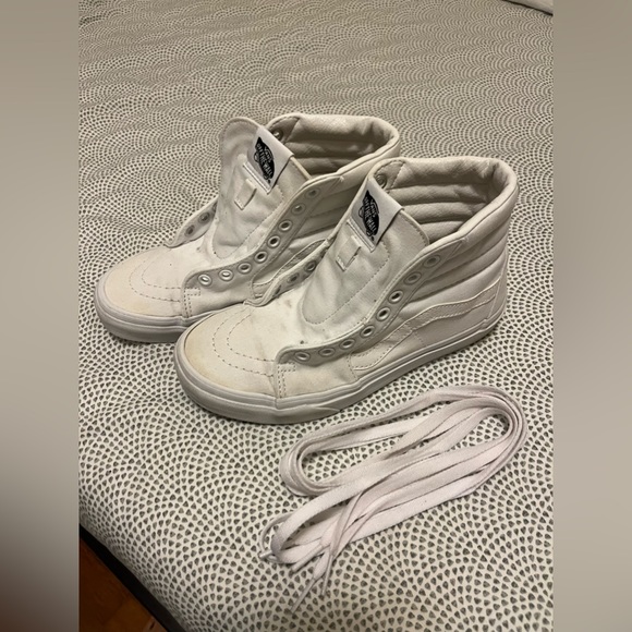 Vans | Shoes | Vans High Top Sneaker Cream | Poshmark